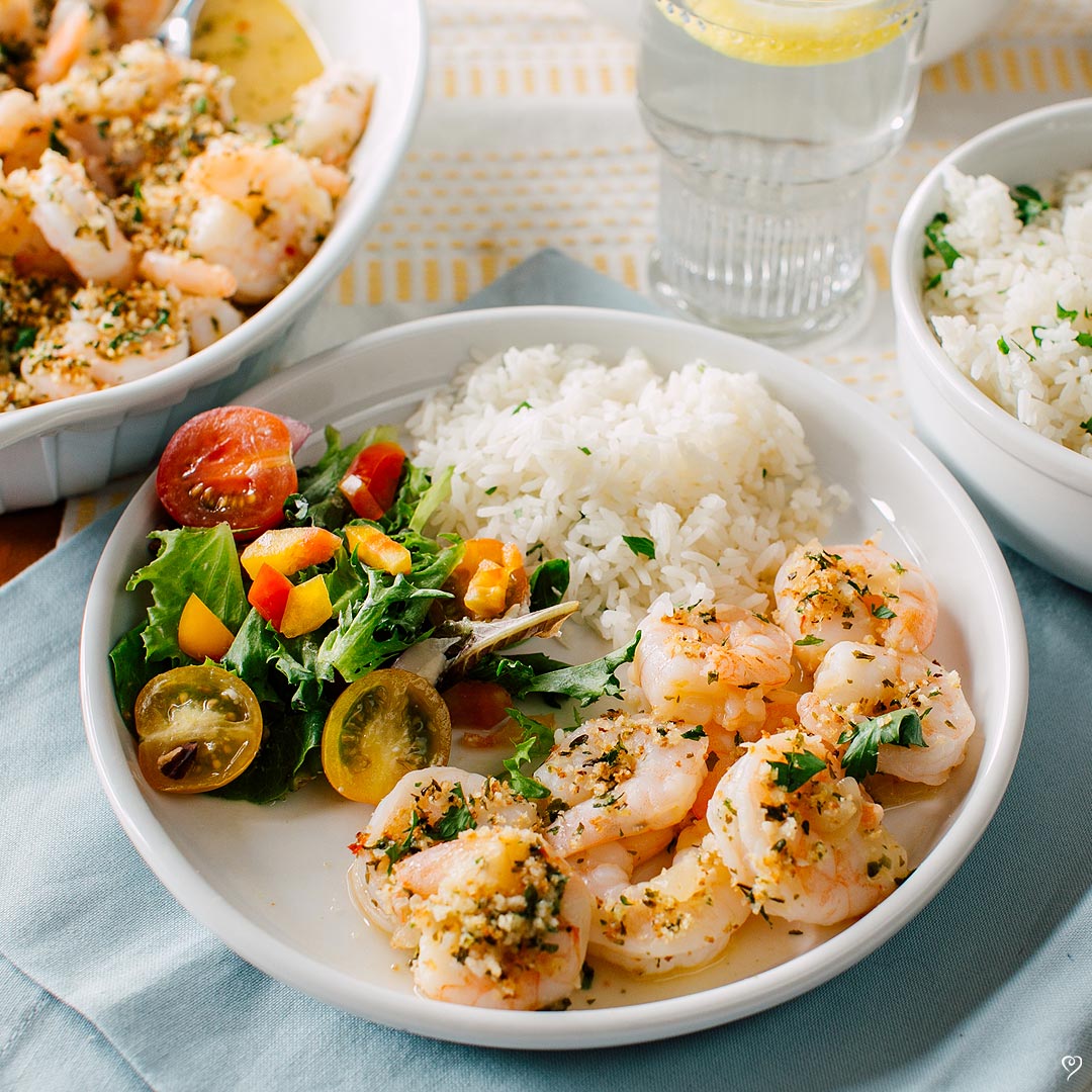 Crispy Garlic Shrimp over Rice | Dream Dinners Austin